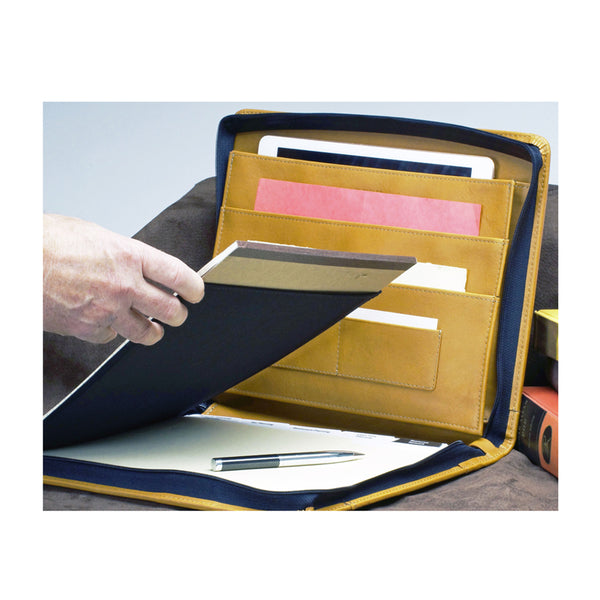 Leather Gusseted Portfolio | Order Zippered Leather Gusseted Portfolio ...