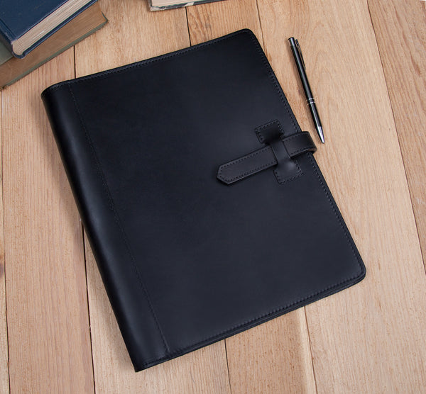 3-Ring English Bridle Leather Executive Binder & Padfolio - Style # 303 ...